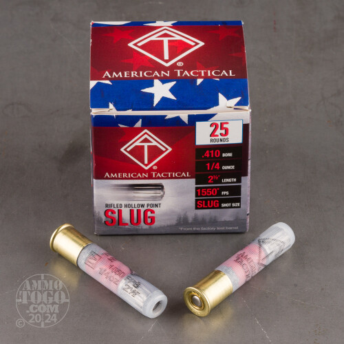 410 Gauge Ammunition for Sale. American Tactical Imports 1/4 oz. Rifled ...