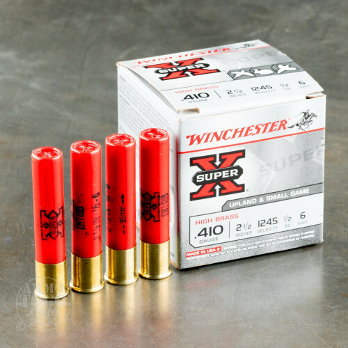 410 Gauge Ammo - 250 Rounds of 1/2 oz. #6 Shot by Winchester