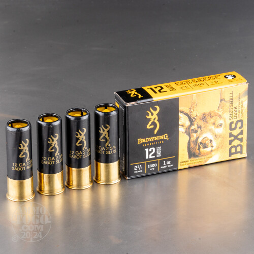 12 Gauge Ammo - 5 Rounds of 1 oz. Sabot Slug by Browning