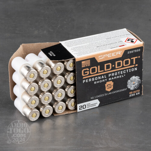 45 ACP (Auto) Ammo - 200 Rounds of 230 Grain Jacketed Hollow-Point (JHP ...