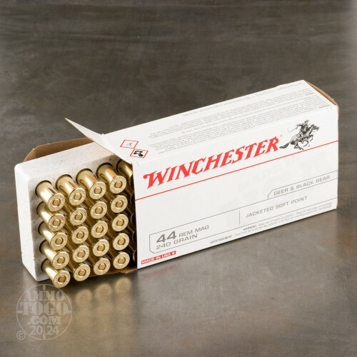 44 Magnum Ammo - 50 Rounds of 240 Grain Jacketed Soft-Point (JSP) by ...