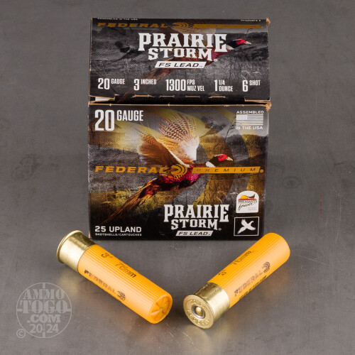 20 Gauge Ammunition for Sale. Federal 1-1/4 oz. #6 Shot - 25 Rounds