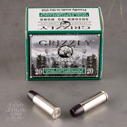 44 Magnum Ammunition for Sale. Grizzly Ammo Hard Cast - 20 Rounds
