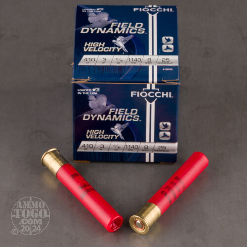 410 Gauge Ammo - 250 Rounds of 11/16 oz. #8 Shot by Fiocchi