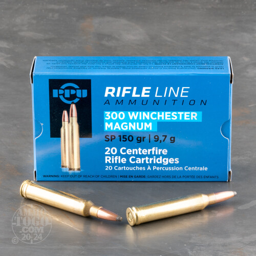 300 Winchester Magnum Ammo - 200 Rounds of 150 Grain Soft-Point (SP) by ...