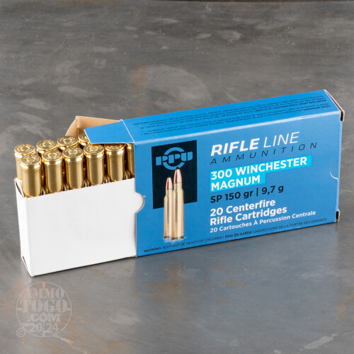 300 Winchester Magnum Ammo - 200 Rounds of 150 Grain Soft-Point (SP) by ...