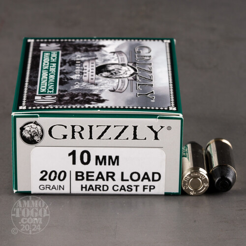 10mm Auto Ammunition for Sale. Grizzly Ammo 200 Grain Hard Cast - 20 Rounds