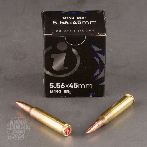 5.56x45mm Ammo - 20 Rounds of 55 Grain Full Metal Jacket (FMJ) by Igman Ammunition