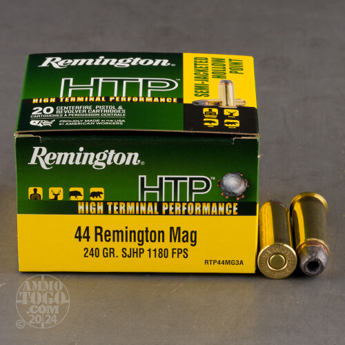 44 Magnum Ammunition for Sale. Remington 240 Grain Semi-Jacketed Hollow ...