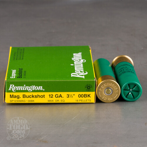 12 Gauge Ammo - 5 Rounds of #00 Buck by Remington