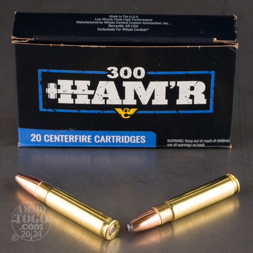 300 HAM'R Ammunition for Sale. Wilson Combat 130 Grain Soft-Point (SP ...