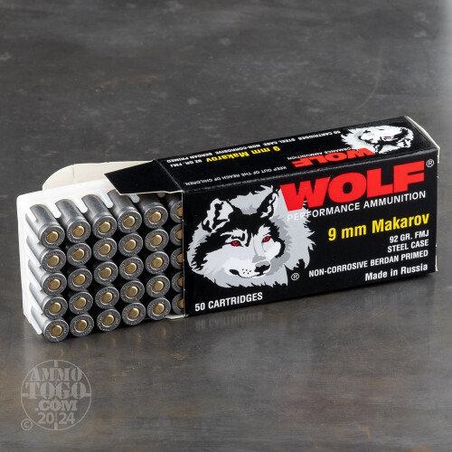 Bulk Wolf 9mm Makarov (9x18mm) Ammo for Sale - 1000 Rounds