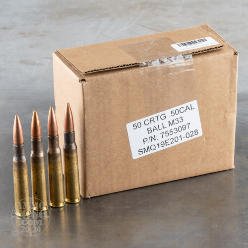 50 BMG Ammo - 50 Rounds of 660 Grain Full Metal Jacket (FMJ) by Lake City