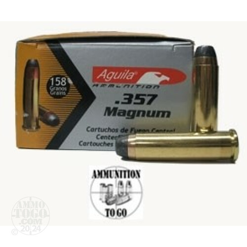 357 Magnum Ammo - 50 Rounds of 158 Grain Semi-Jacketed Hollow-Point ...