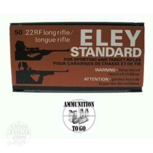 22 Long Rifle (LR) Ammo - Rounds of 40 Grain Lead Round Nose (LRN) by Eley