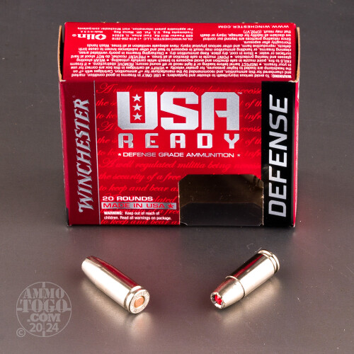 9mm Luger (9x19) Ammo - 20 Rounds of 124 Grain Jacketed Hollow-Point ...