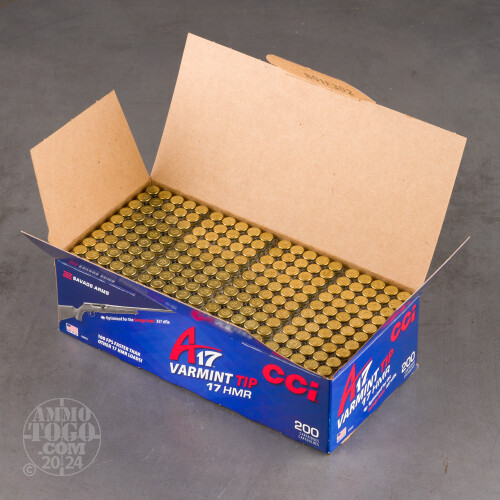 17 HMR Ammo - 200 Rounds of 17 Grain Polymer Tipped by CCI