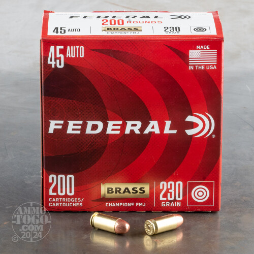 Bulk Federal 45 ACP (Auto) Ammo for Sale - 1000 Rounds