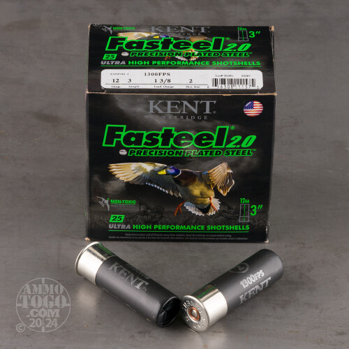 12 Gauge Ammo - 25 Rounds of 1-3/8 oz. #2 Shot by Kent