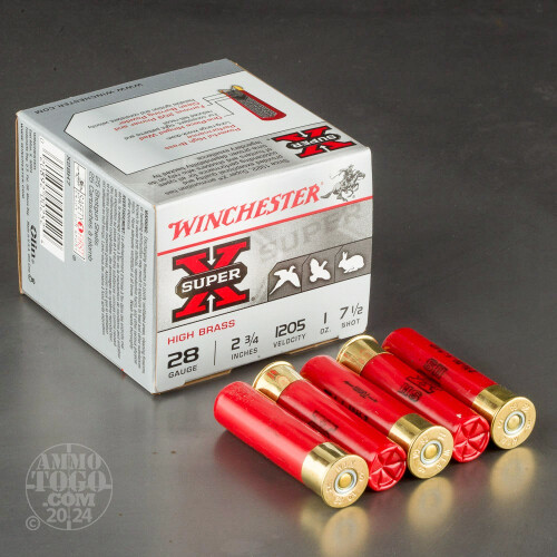 28 Gauge Ammo - 250 Rounds of 1 oz. #7-1/2 Shot by Winchester