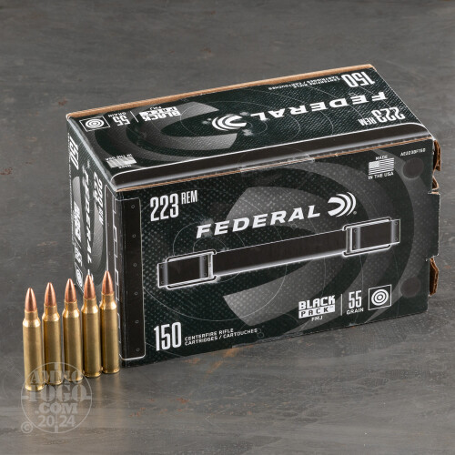 223 Remington Ammo - 150 Rounds of 55 Grain Full Metal Jacket (FMJ) by ...