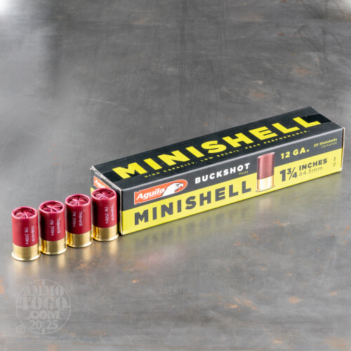 12 Gauge Ammo - 100 Rounds of 5/8 oz. #1-4 Buck Mix by Aguila