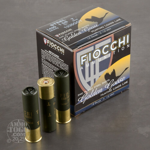 12 Gauge Ammo - 25 Rounds of 1-5/8 oz. T Shot by Fiocchi