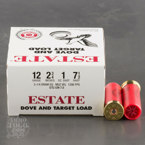 12 Gauge Ammo - 250 Rounds of 1 oz. #7-1/2 Shot by Estate Cartridge
