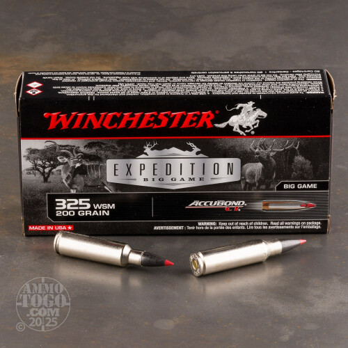 325 WSM Ammunition for Sale. Winchester 200 Grain Nosler AccuBond - 20 ...