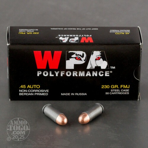 Bulk 45 ACP (Auto) Ammo by Wolf for Sale - 1000 Rounds