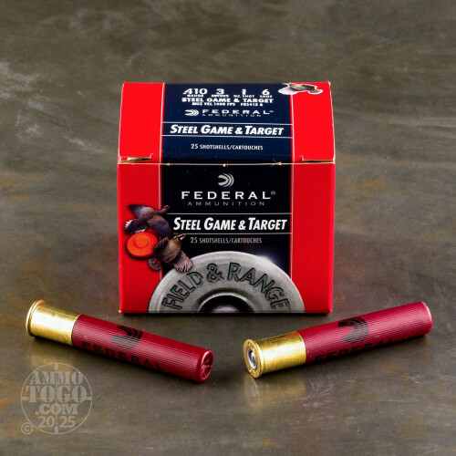 410 Gauge Ammo - 25 Rounds of 3/8 oz. #6 Shot by Federal