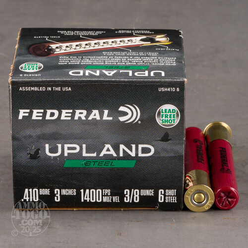 410 Gauge Ammunition for Sale. Federal 3/8 oz. #6 Shot - 25 Rounds