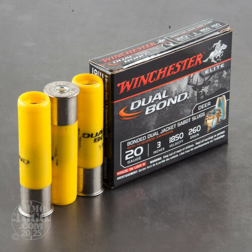 20 Gauge Ammunition for Sale. Winchester 260 Grain Sabot Slug - 5 Rounds