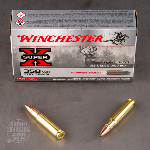 358 WIN. Ammunition for Sale. Winchester 200 Grain Power-Point (PP ...