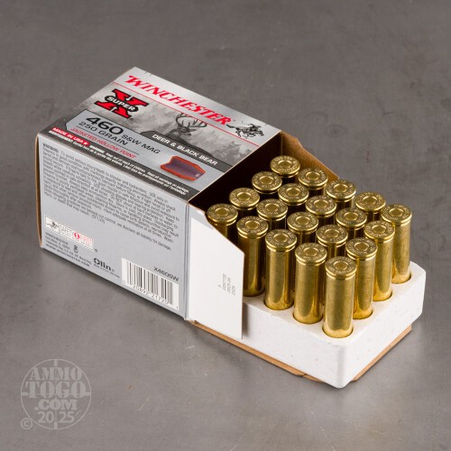 460 Smith & Wesson Ammunition for Sale. Winchester 250 Grain Jacketed ...