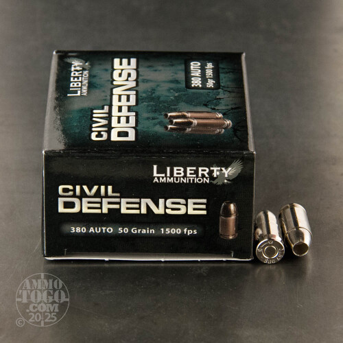 380 Auto (ACP) Ammunition for Sale. Liberty Ammunition 50 Grain ...