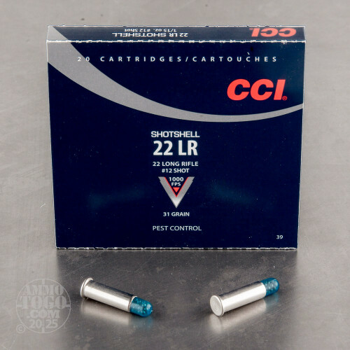 22 Long Rifle (LR) Ammo - 20 Rounds of 31 Grain #12 Shot by CCI