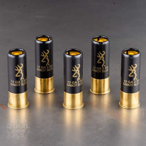 12 Gauge Ammo - 5 Rounds of 1 oz. Sabot Slug by Browning