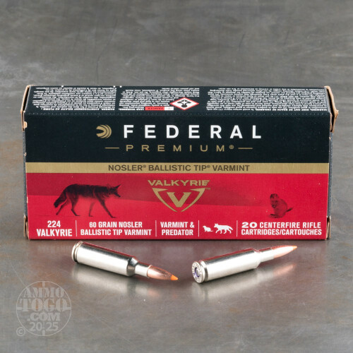 224 Valkyrie Nosler Ballistic Tip Ammo for Sale by Federal - 200 Rounds