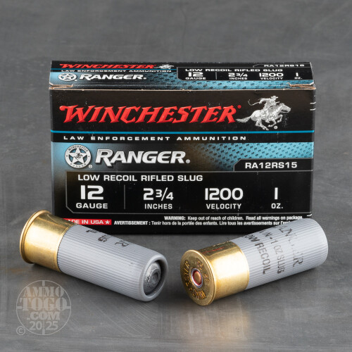 12 Gauge Rifled Slug Ammo for Sale by Winchester - 250 Rounds