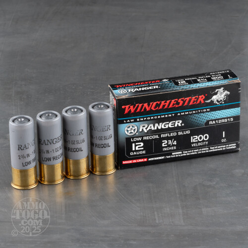 12 Gauge Rifled Slug Ammo for Sale by Winchester - 250 Rounds