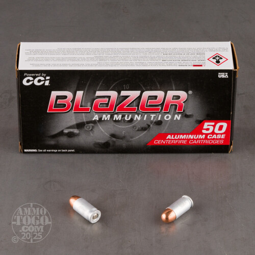 380 Auto (ACP) Full Metal Jacket (FMJ) Ammo for Sale by Blazer - 50 Rounds
