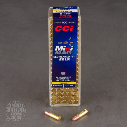 22 Long Rifle (LR) Ammo - 100 Rounds of 40 Grain Segmented Hollow Point ...