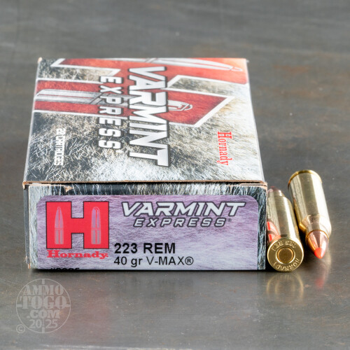223 Remington Ammo - 200 Rounds of 40 Grain V-MAX by Hornady