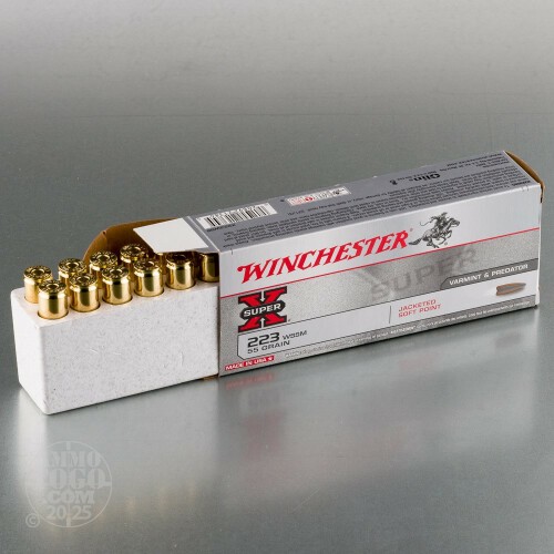 .223 WSSM Ammo - 20 Rounds of 55 Grain Pointed Soft-Point (PSP) by ...