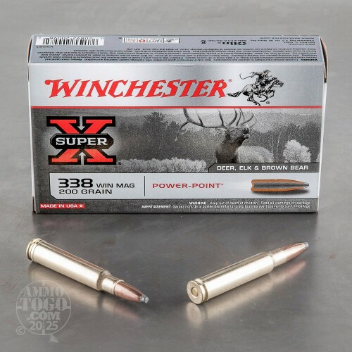 338 Winchester Magnum Ammunition for Sale. Winchester 200 Grain Power ...