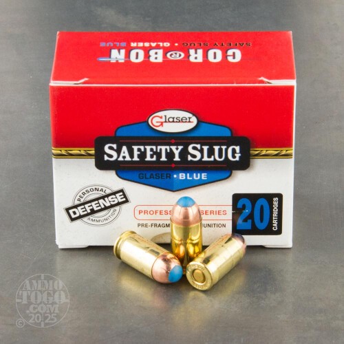 380 Auto (ACP) Rifled Slug Ammo for Sale by Glaser Safety Slug - 20 Rounds