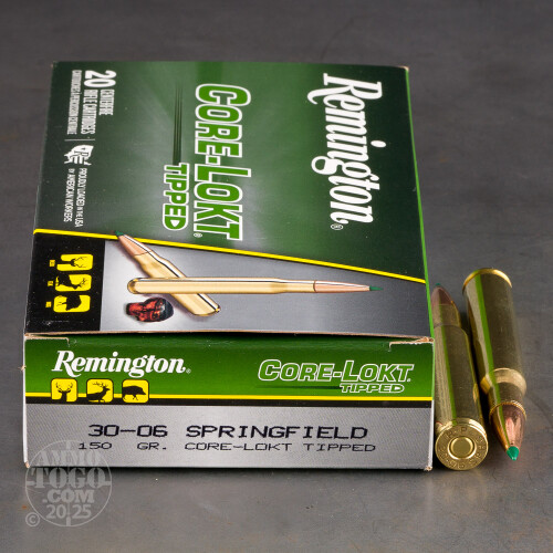 30-06 Ammo - 200 Rounds of 150 Grain Polymer Tipped by Remington