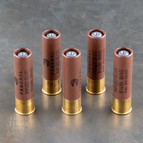10 Gauge Rifled Slug Ammo for Sale by Federal - 5 Rounds