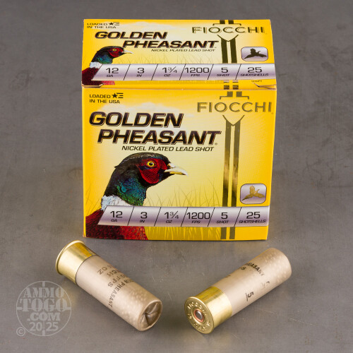 12 Gauge Ammo - 25 Rounds of 1-3/4 oz. #5 Shot by Fiocchi